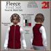 Second Life Marketplace - Fleece Vest Set [2cute] Rosewood